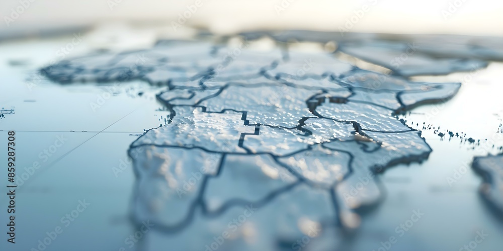 Digital map of Africa with countries borders and topography for ...