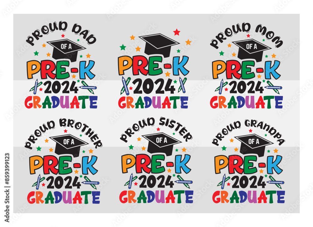 Pre-K graduation 2024 SVG, Pre-K Graduation Family bundle, Preschool ...