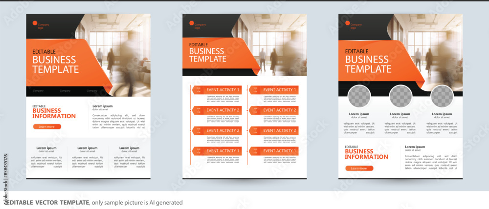 flyer brochure booklet ad poster business template text layout and copy ...