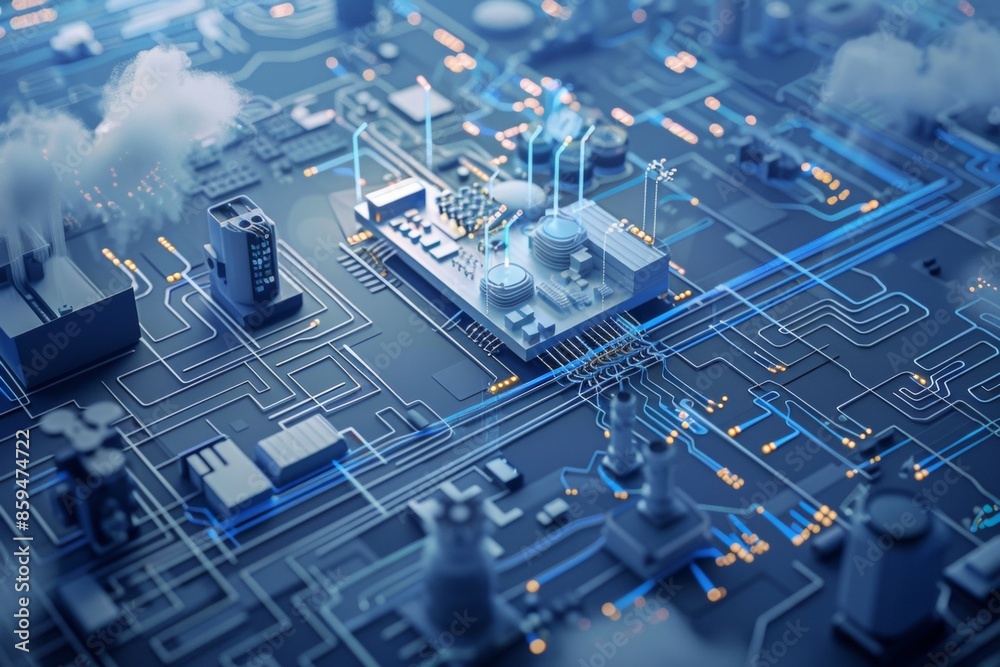 Cloud architecture blueprint, layered diagram with infrastructure ...