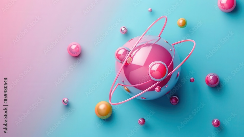 Atomic protons, fundamental atomic structure, top view, source of ...