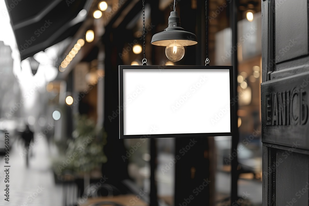 Blank store signage sign design mockup isolated, Clear shop template ...