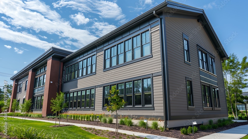 historic building retrofitted with fiber cement siding to maintain its ...