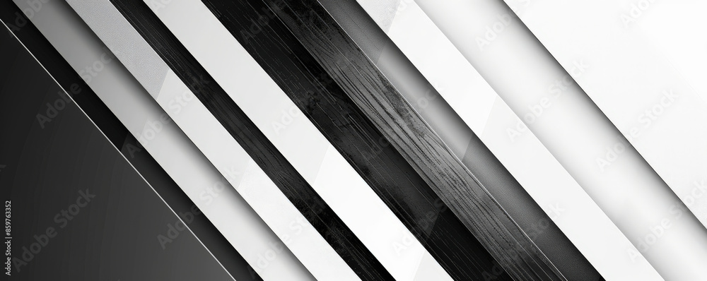Abstract modern background with a monochromatic palette of black, white ...