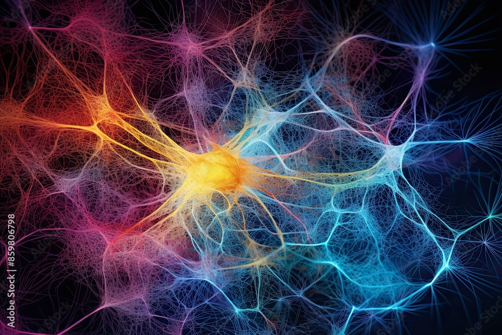 Neural network, visualization, human brain, analog, intricate, detailed ...