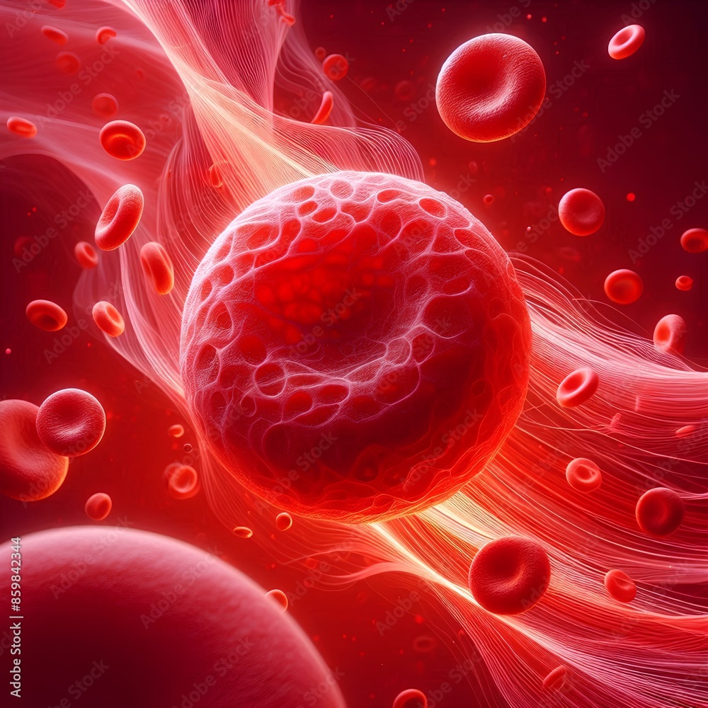 Ilustración de Stock Blood cell red 3d background vein flow platelet ...