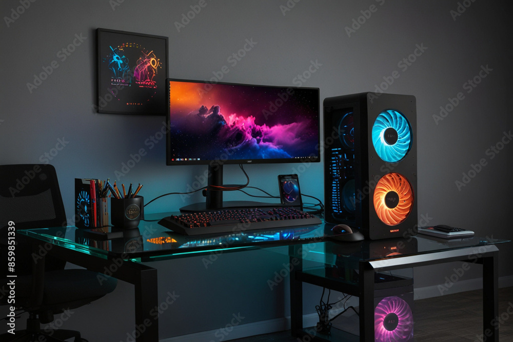 RGB Gaming pc | liqued cooler computers | gaming case | components of a ...