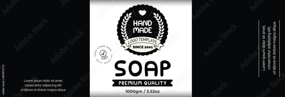 Premium Quality Handmade Soap Label Template Design, Printable Soap ...