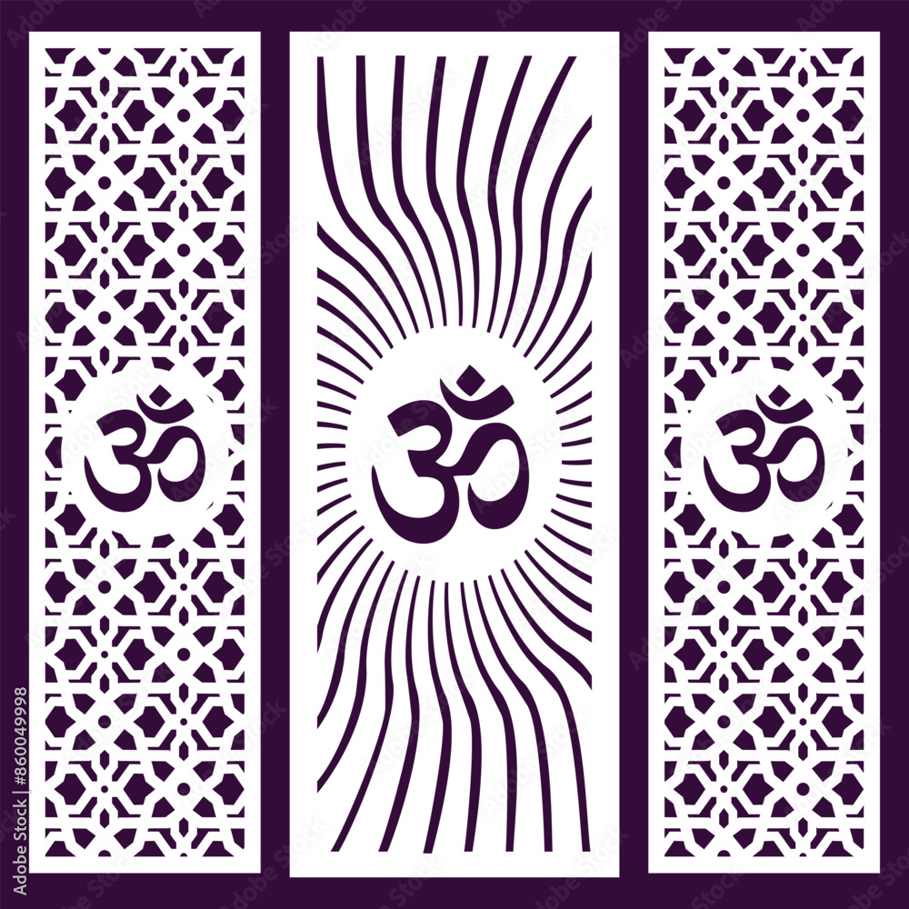 Om Jali design used for temples, Mandir. Om acrylic jali, corian jali ...