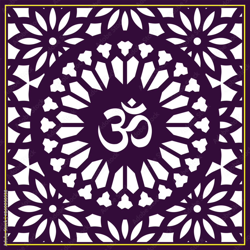 Om Jali design used for temples, Mandir. Om acrylic jali, corian jali ...