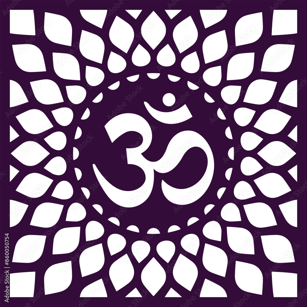 Om Jali design used for temples, Mandir. Om acrylic jali, corian jali ...