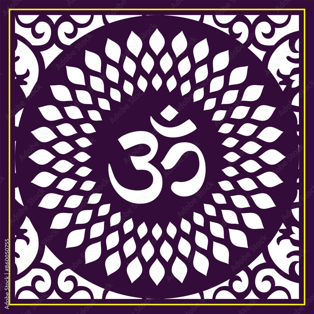 Om Jali design used for temples, Mandir. Om acrylic jali, corian jali ...