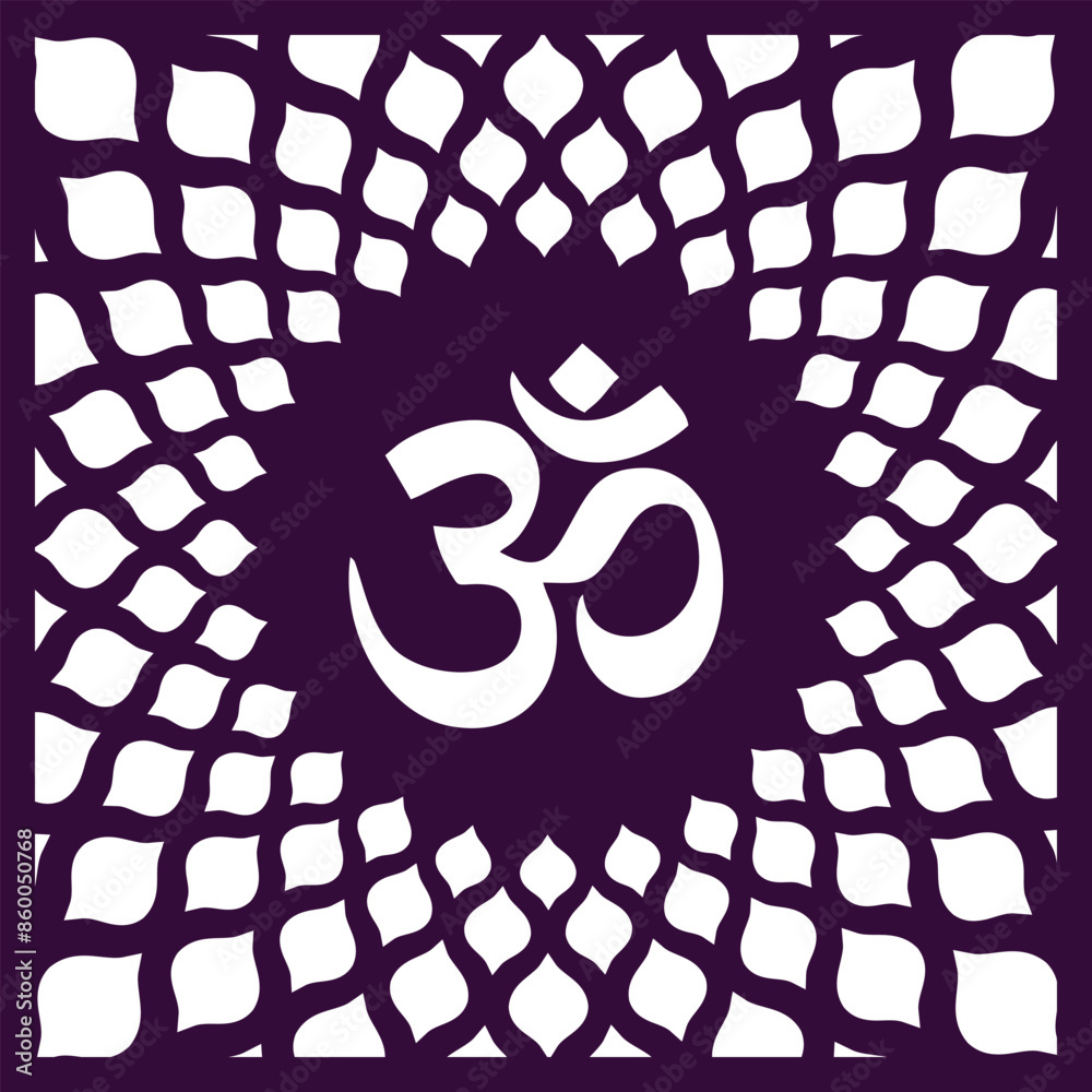 Om Jali design used for temples, Mandir. Om acrylic jali, corian jali ...