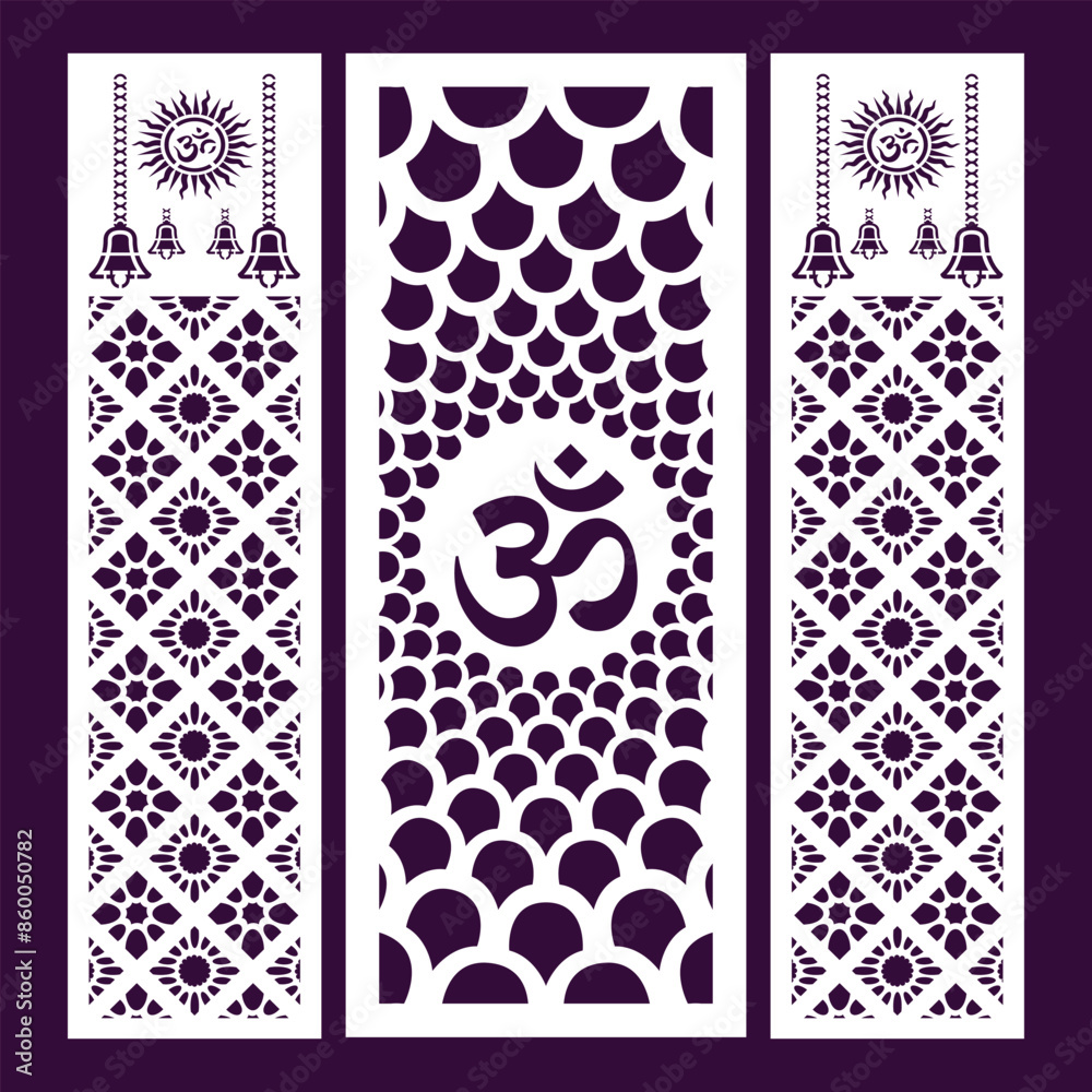 Om Jali design used for temples, Mandir. Om acrylic jali, corian jali ...