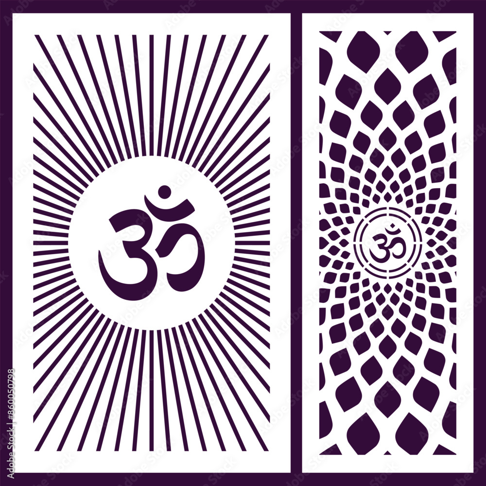 Om Jali design used for temples, Mandir. Om acrylic jali, corian jali ...