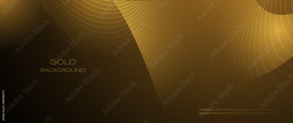 Vector abstract light gold effect, flow line, motion pattern and golden ...