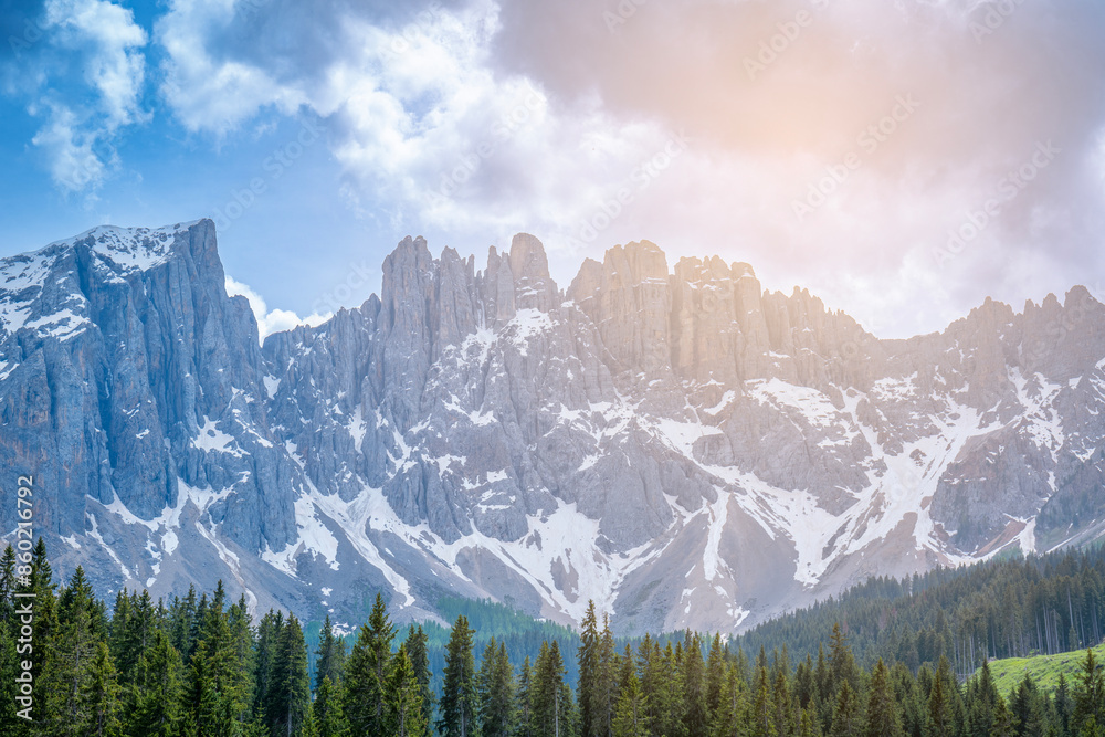 italy dolomites natural park south tyrol region Antorno Carezza ...
