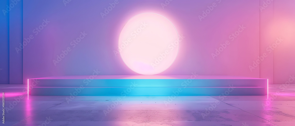 Dynamic interactive ad mockup with ample copy space, futuristic ...