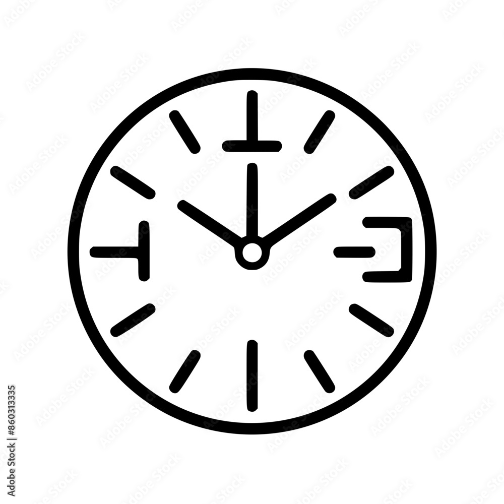 Vector de Stock silhouette clock, alarm clock, Roman Numeral Clock ...