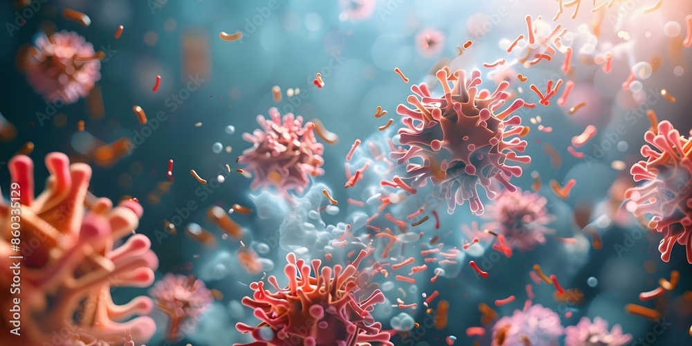 Visual representation of basophils releasing histamine in allergic reaction. Concept Medical ...