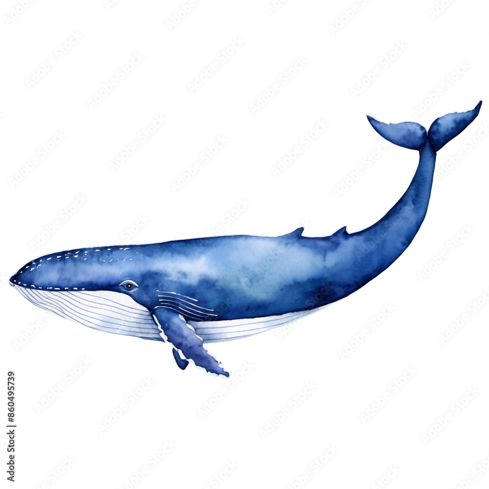 watercolour clipart illustration Blue Whale Stock Illustration | Adobe ...