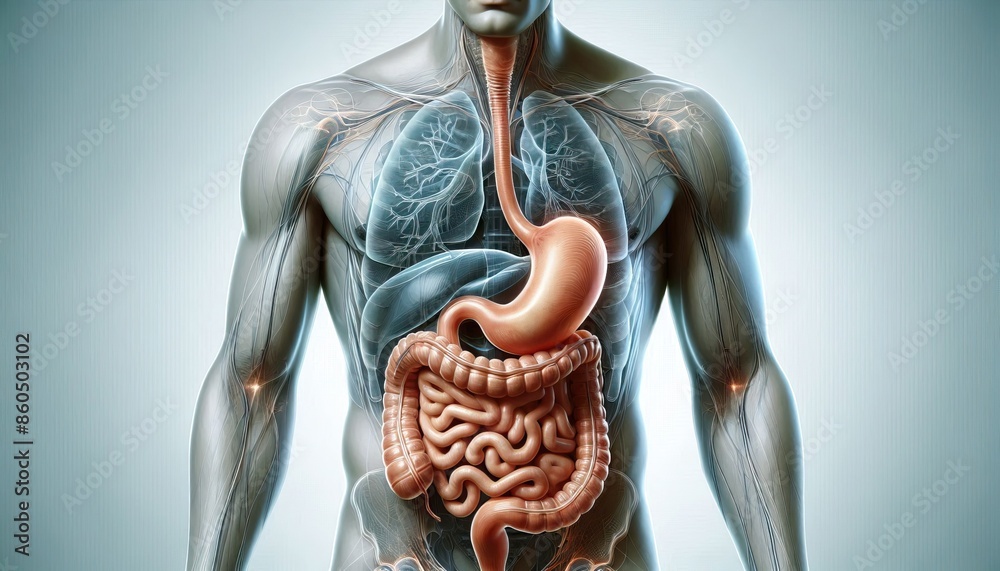 Anatomical illustration of a male muscular system showing detailed ...