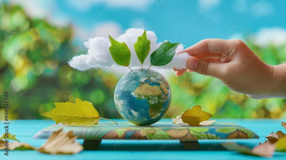 Carbon Footprint Net Zero Balance scale with leaves and CO2 cloud Stock ...