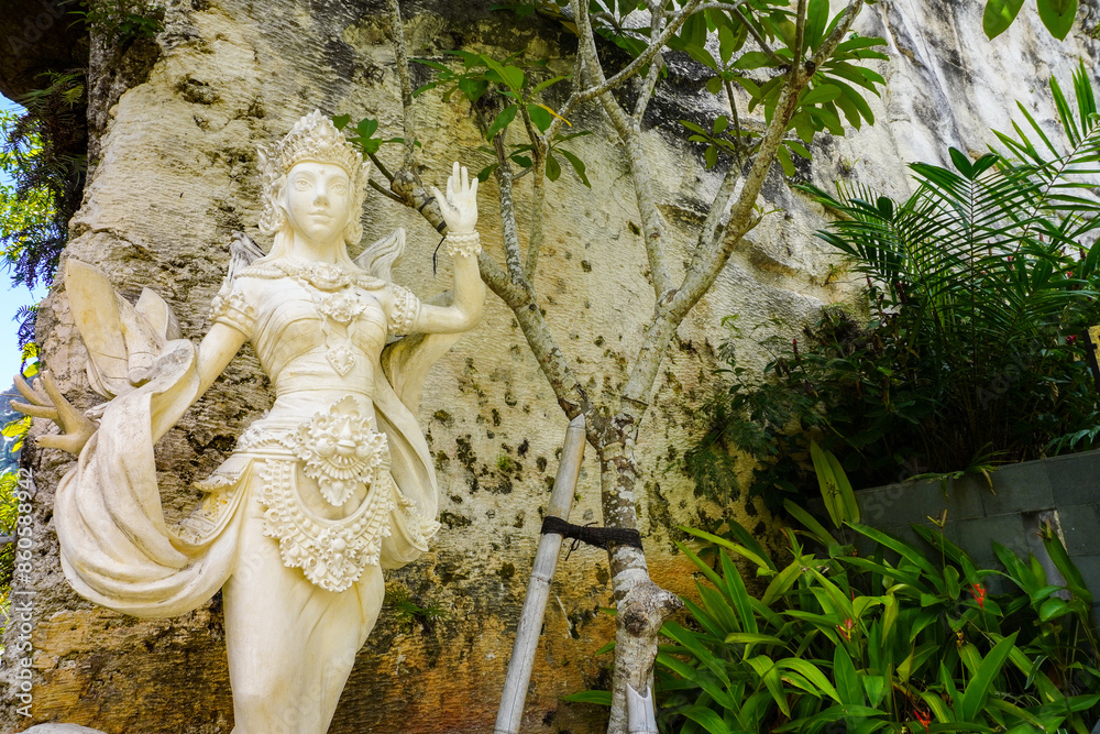 Statue of the goddess guarding the gate at Garuda Wisnu Kencana GWK ...