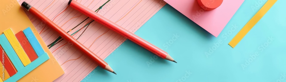Benchmark analysis flat design top view graph animation colored pastel ...