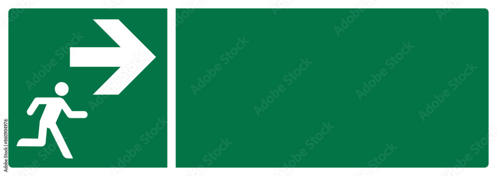 iso emergency and first aid safety signs evacuation route your custom ...