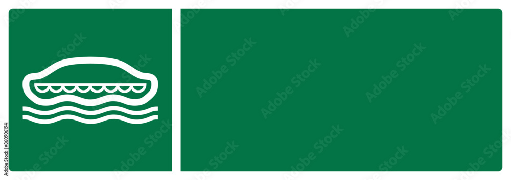 iso emergency and first aid safety signs lifeboat your custom message ...