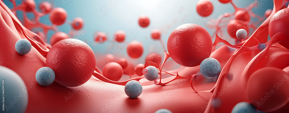 Blood cell red 3d background vein flow platelet wave cancer medicine ...