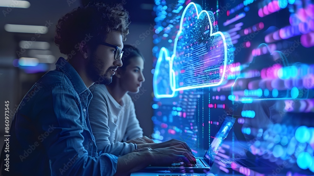 Cloud Native Application Development with Developers Working on Laptops and Cloud Infrastructure ...