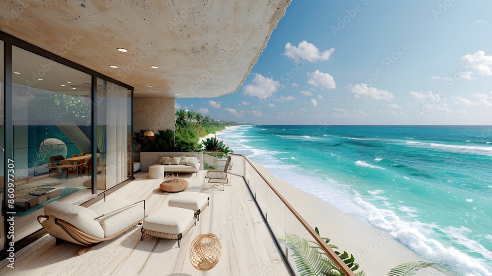 Ocean view home residential property. Modern luxury ocean front house ...