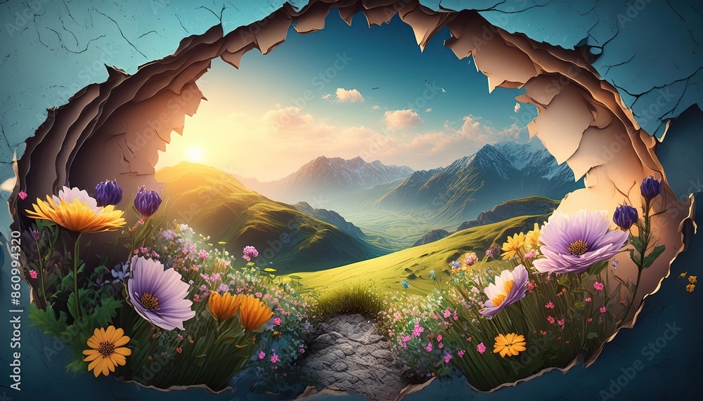 Good morning Images, torn paper cracked hole texture background with ...