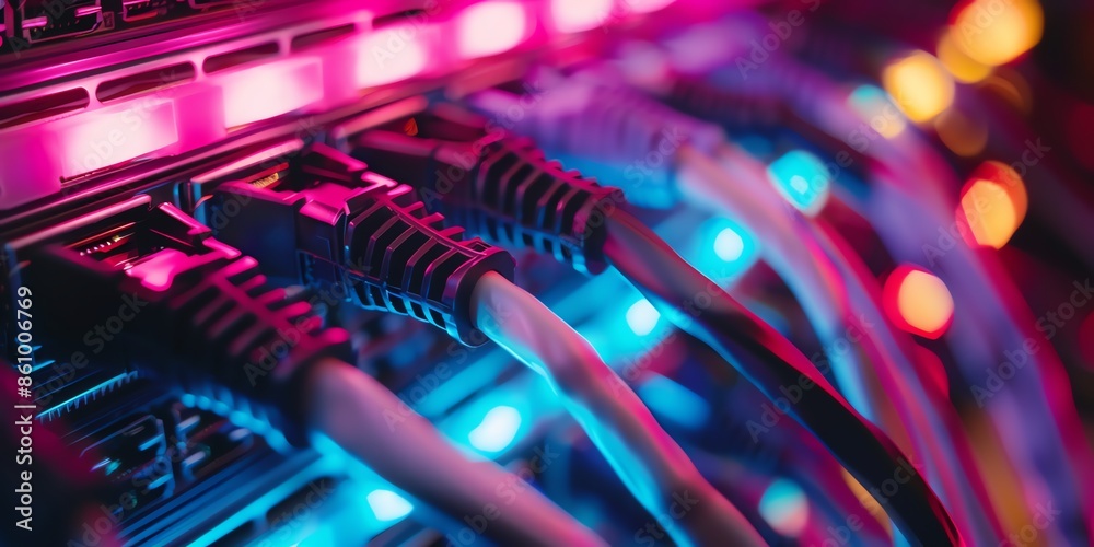 wallpaper server room data center cable LAN UTP, RJ45, cable optic ...