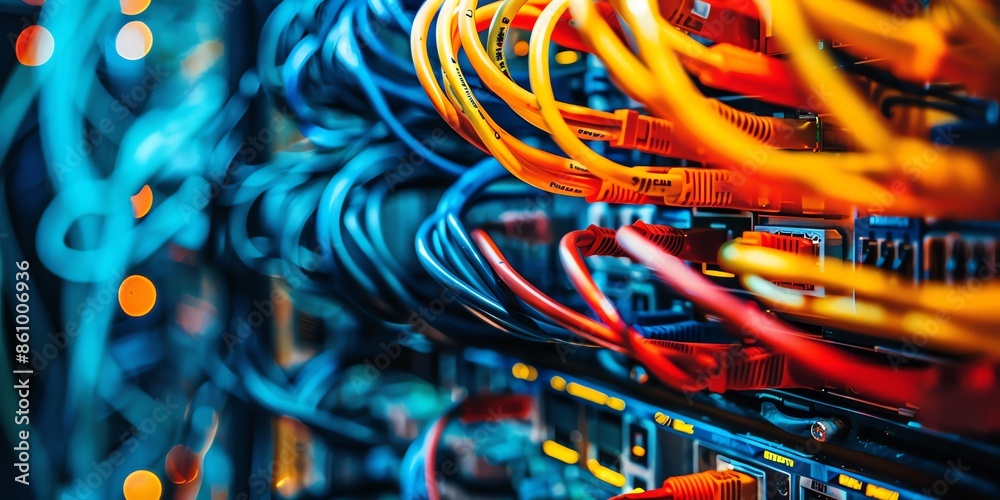 wallpaper server room data center cable LAN UTP, RJ45, cable optic ...