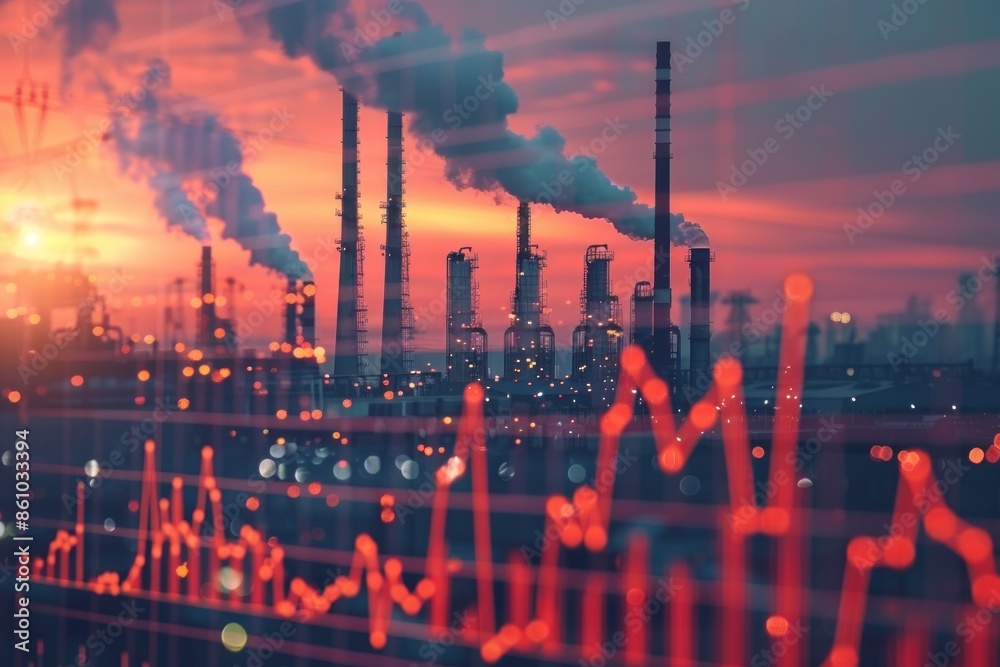 Detailed 2D line graph showing the changes in pollution levels over the ...