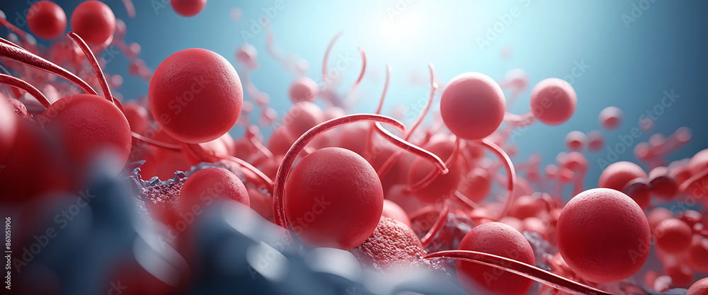 Blood cell red 3d background vein flow platelet wave cancer medicine ...