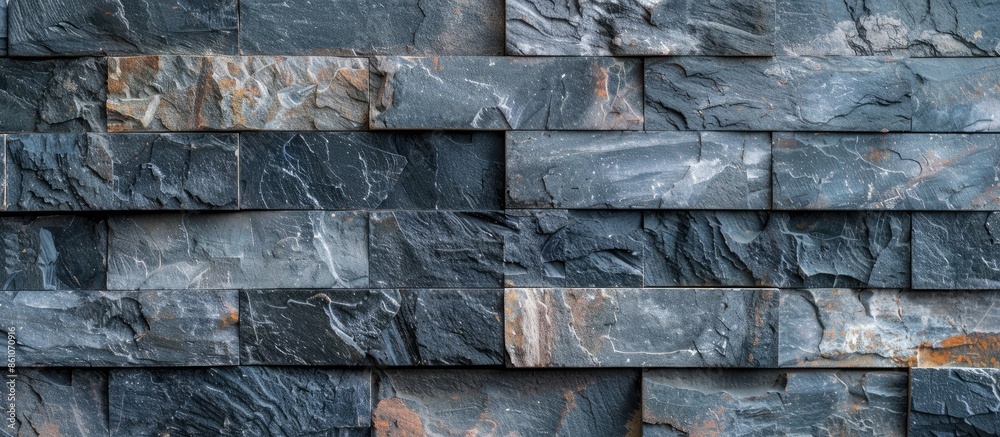 dark Azul grey exterior stone wall cladding, ceramic elevation wall ...