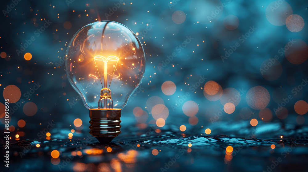 light bulb symbolizing creative problemsolving and ideation in business ...