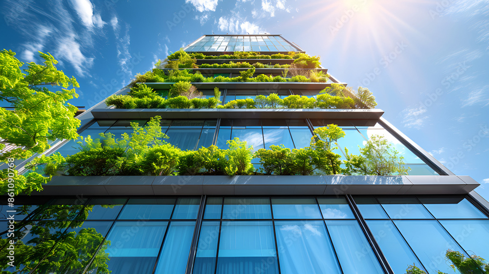 modern corporate building showcasing ESG principles and sustainable ...