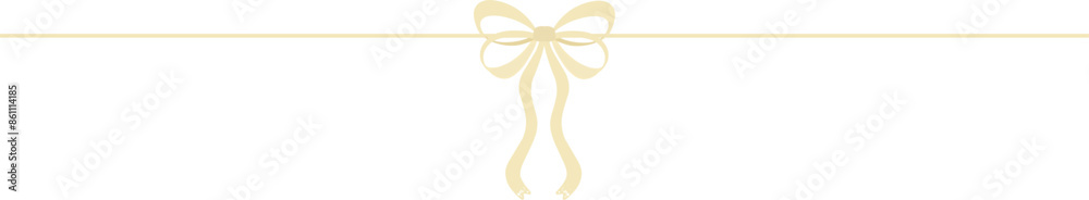 Ribbon divider label bow text separator underlines cute dividing Stock ...