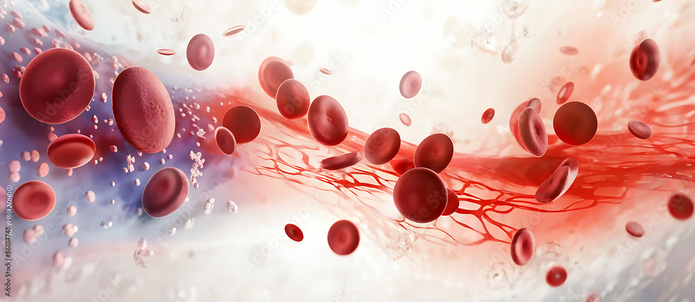 Blood cell red 3d background vein flow platelet wave cancer medicine ...