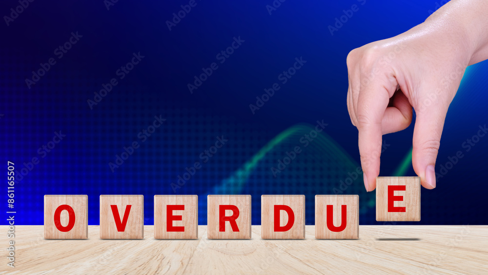 Overdue, Wooden on the office desk, informative and communication ...