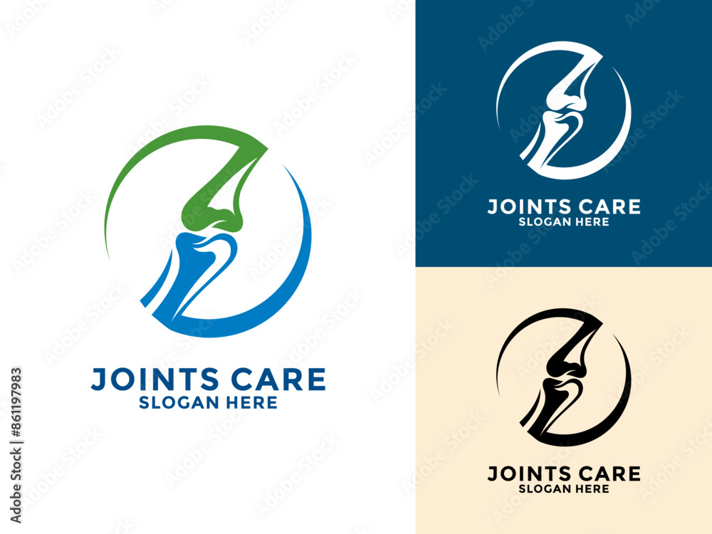 Joint bone logo vector, Bone Joint Logo designs concept, Knee Care logo ...