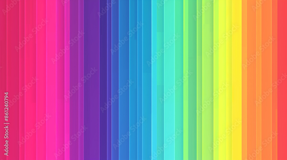 rainbow background, vertical rainbow stripes on the left side of screen, rainbow gradient ...