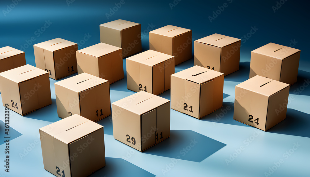 cardboard boxes. Heap of cardboard boxes for the delivery of goods ...