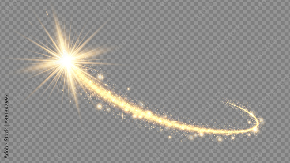 Light glow effect stars bursts with sparkles isolated on transparent ...