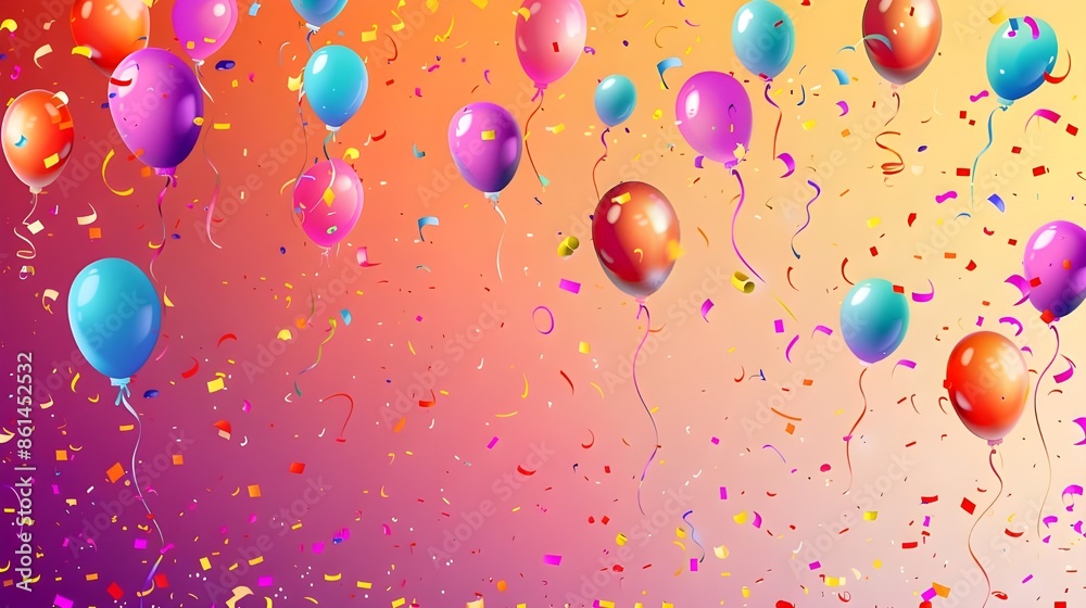 work anniversary image. work anniversary photo landscape with balloons ...